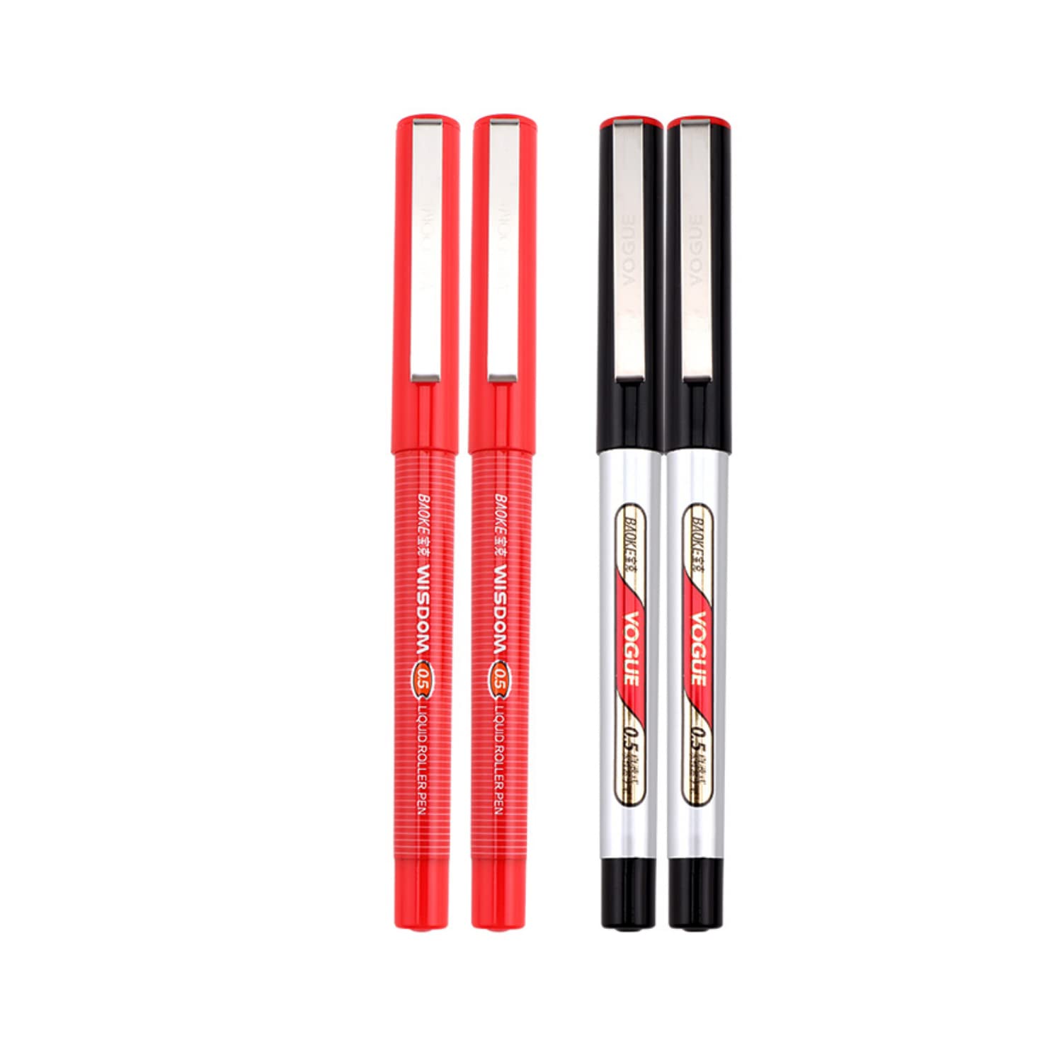 Baoke (2 BK-117 Wisdom 0.5mm Red Smooth Gel Ink Rollerball Signature ...