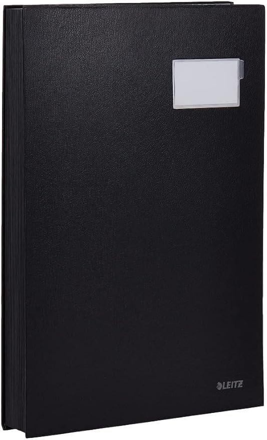Leitz 57000195 Expandable Signature Book with 20 Card Dividers, A4 ...