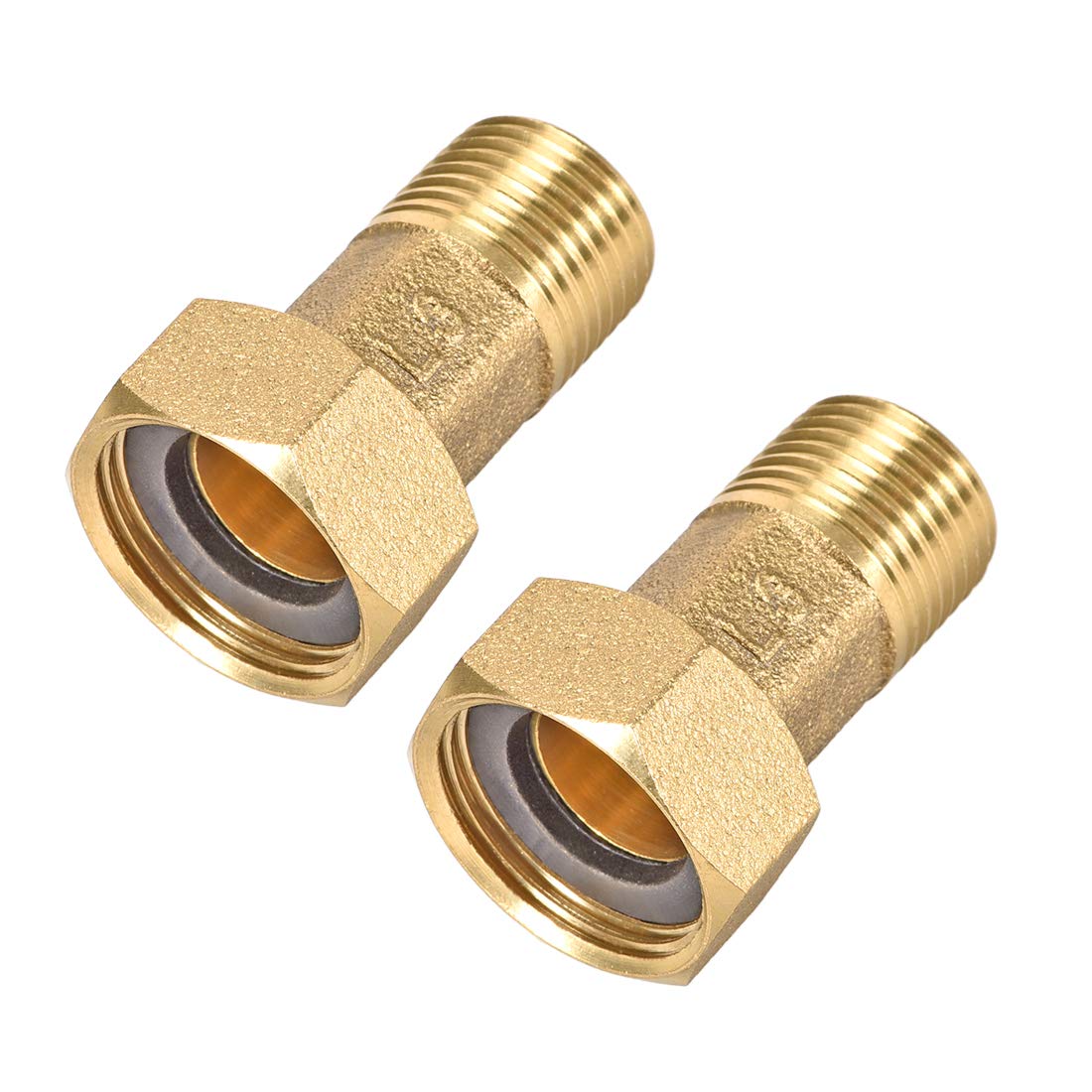 Amazon.com: uxcell Brass Pipe Fitting, Hex Nipple, G1/2 Male x G3/4 ...