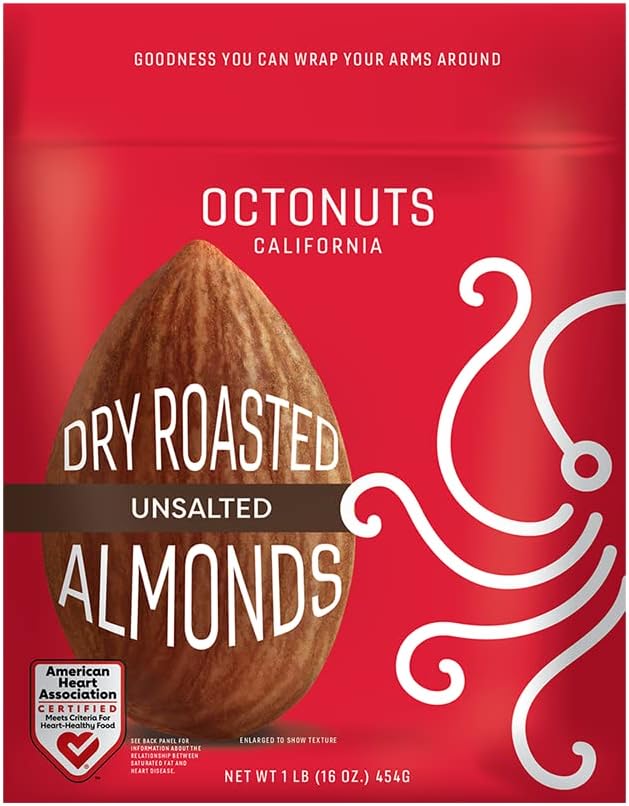 Amazon.com : Octonuts Dry Roasted California Almonds 16 Ounce ...