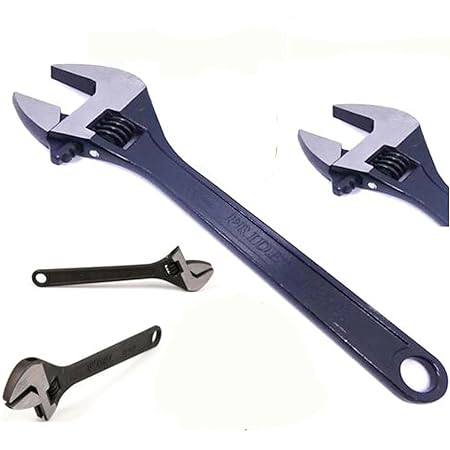 18-Inch Adjustable Spanner Large Steel Wide Mouth Pipe Wrench Jaw 42MM ...