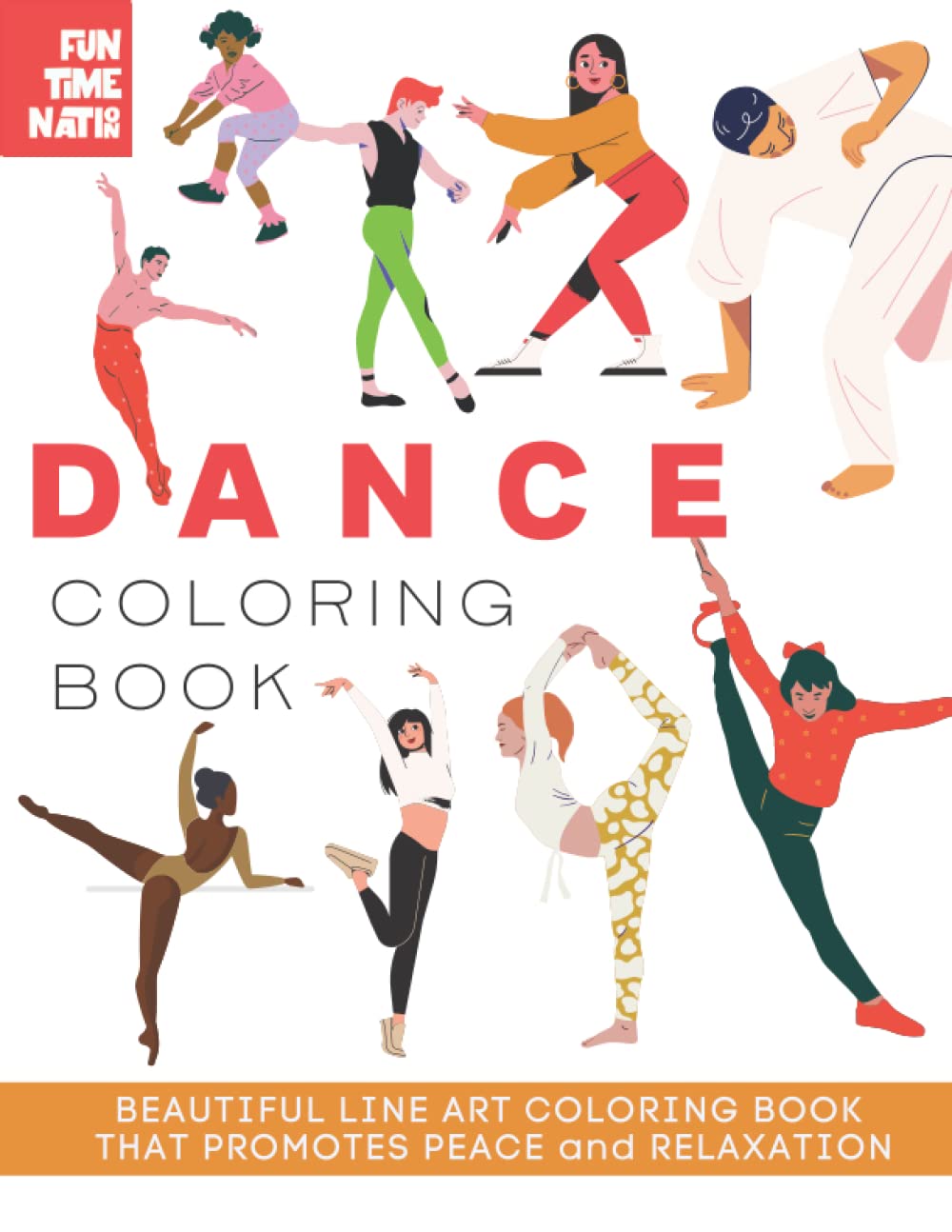 Dance Coloring Book for Pre-teens, Teens and Adults: Over 35 drawings ...