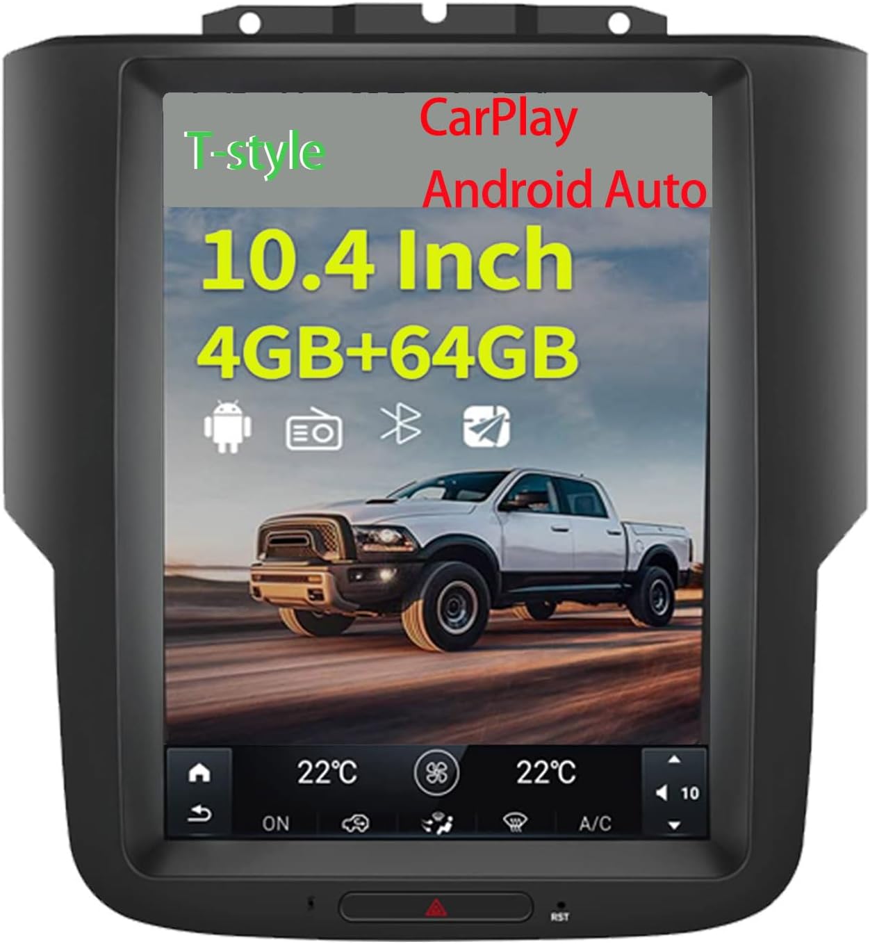 Amazon.com: Car Stereo for Dodge Ram 2014-2018 1500 2500 3500, 10.4 ...