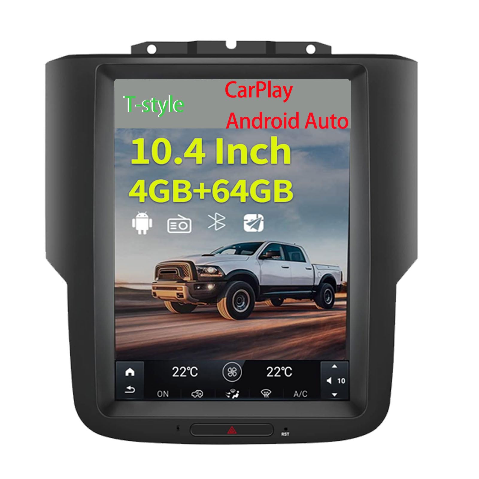 Amazon.com: Car Stereo for Dodge Ram 2014-2018 1500 2500 3500, 10.4 ...