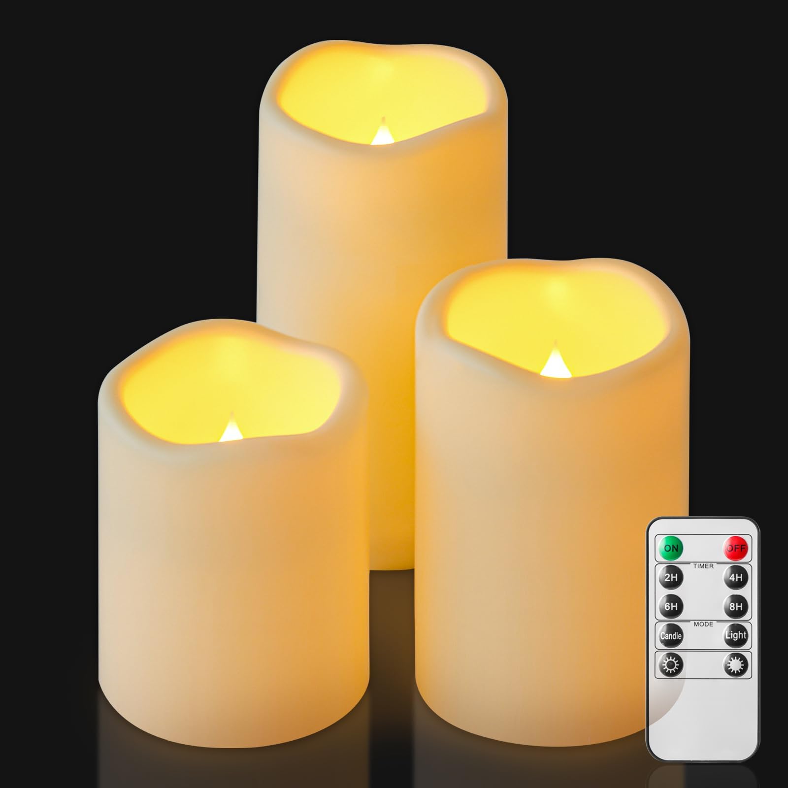 ANGELLOONG Flickering Flameless Candles, Realistic LED Candles with ...