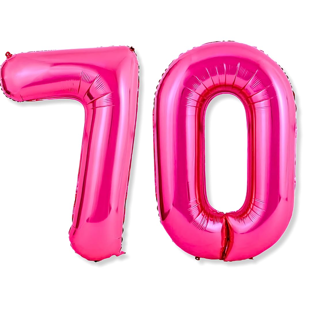 Flyloons 70 number Pink Foil Balloon 16 inch Size Birthday Decoration ...