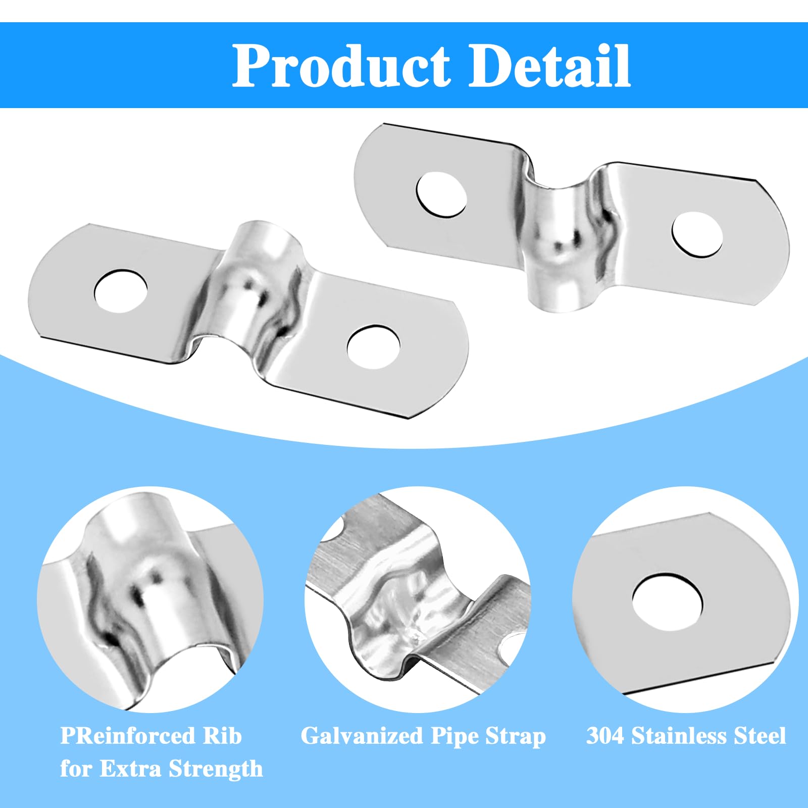 Snapklik.com : 50Pcs M5 Wire Shelf Clips Stainless Steel Rigid Tube ...