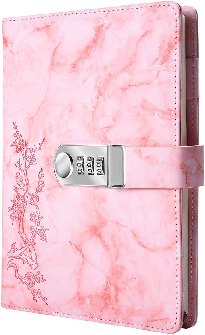 Amazon.com : ARRLSDB A5 Creative Password Lock Journal PU Leather ...