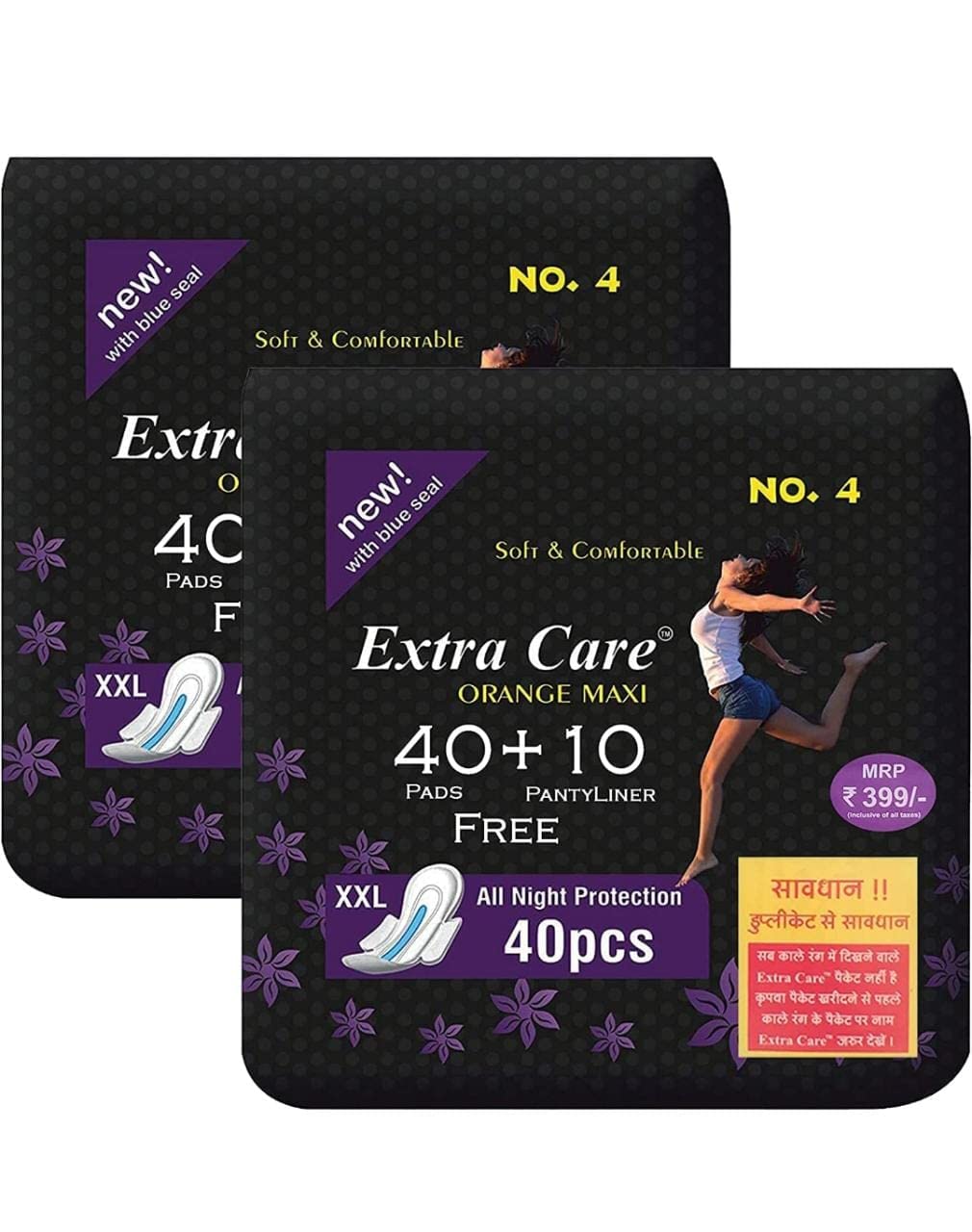Buy XXL Sanitary Pads Extra Care Pack 2 (80+20) Online at Low Prices in ...