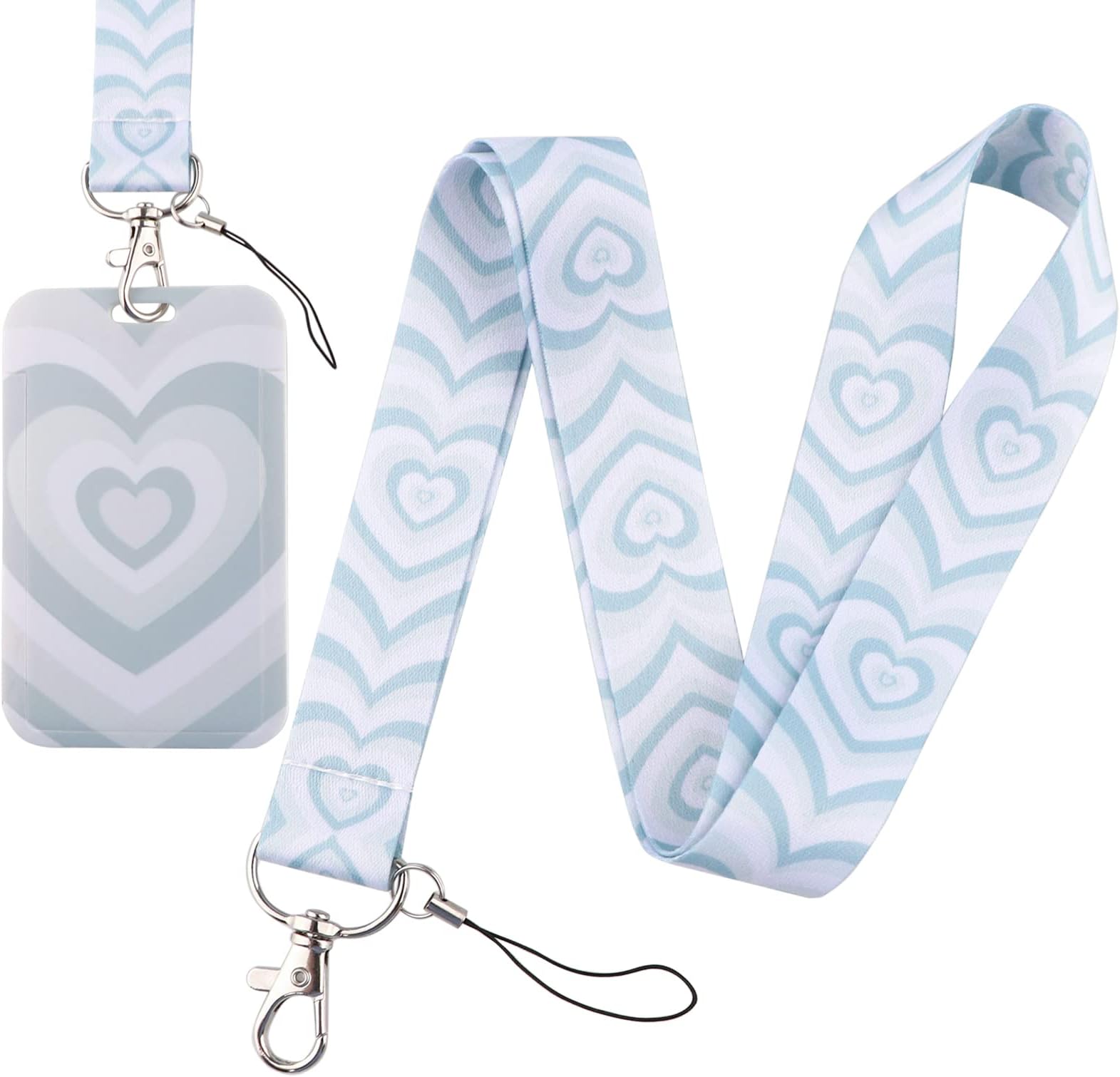 Amazon.com : Beemorita Blue ID Badge Holder Lanyard for Keys Cute ...