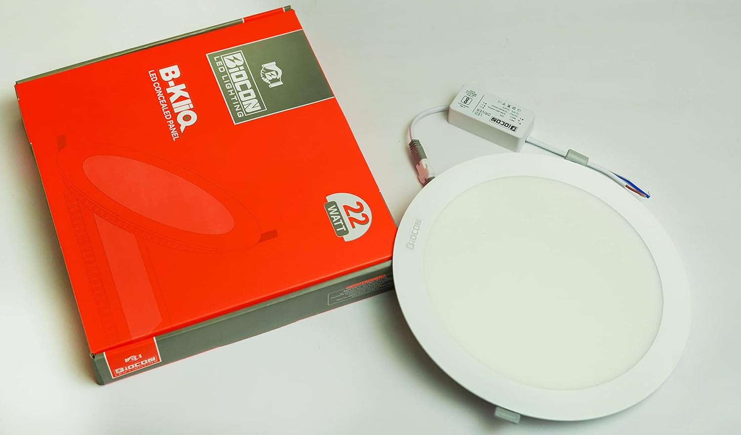 BIOCON 22Watt Square Concealed Panel Light, White, LED, Ceiling Mount ...