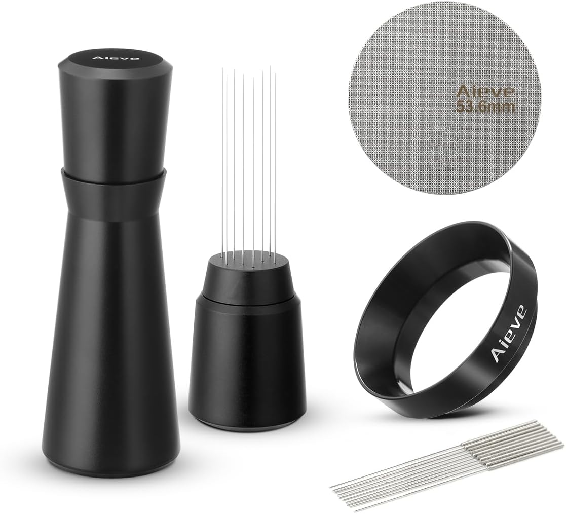 Amazon.com: Aieve 54mm Espresso Accessories Kit with WDT Tool,Puck ...