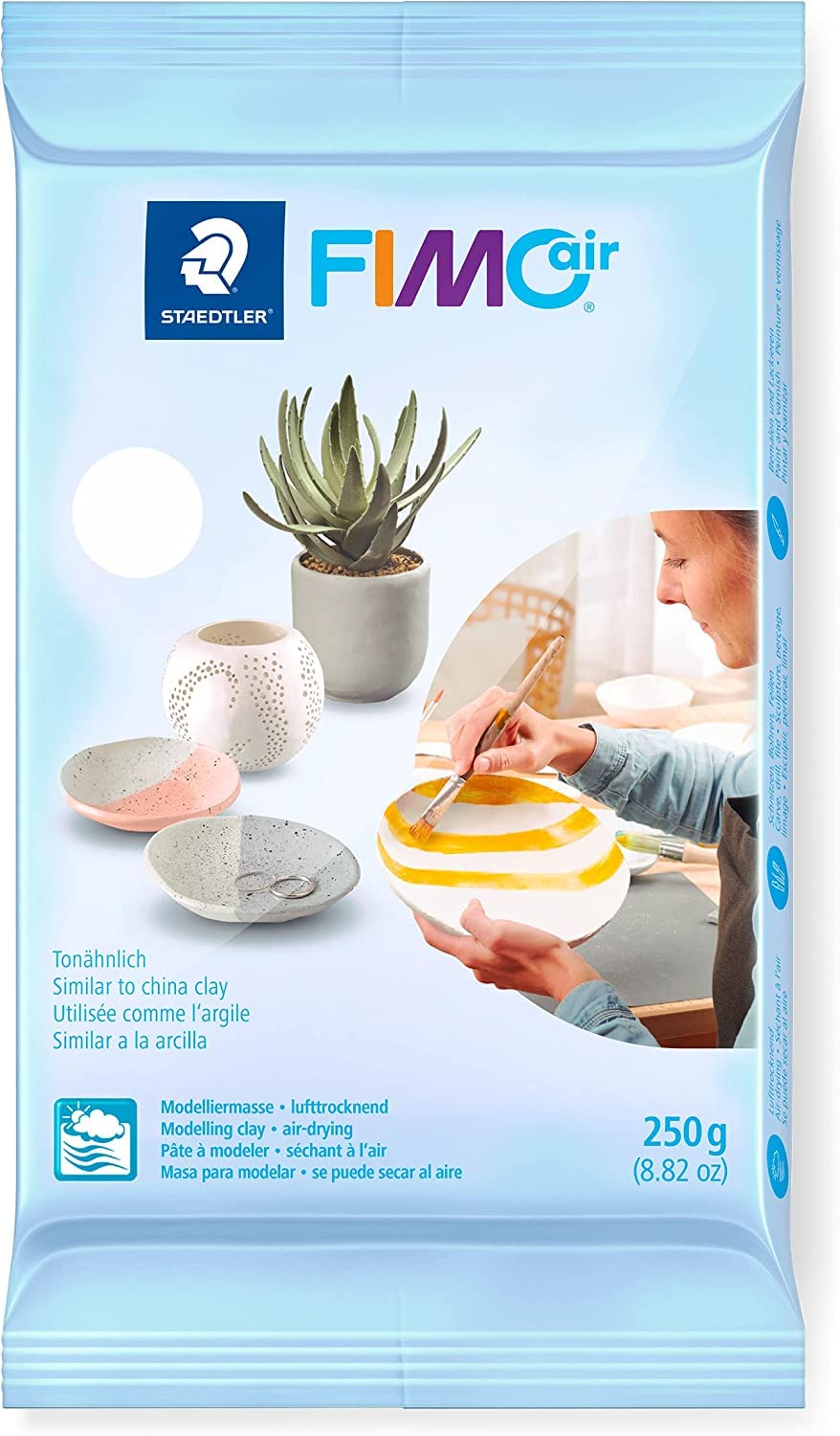 Clay For Beginners STAEDTLER FIMOair Air Dry Clay White 2kg - No Bake ...