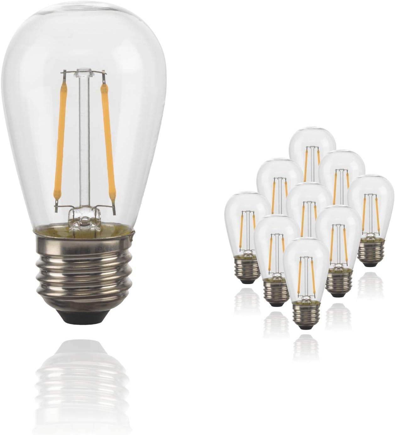 Mr Beams LED S14 Low Voltage Replacement Bulbs with E26 Base for ...