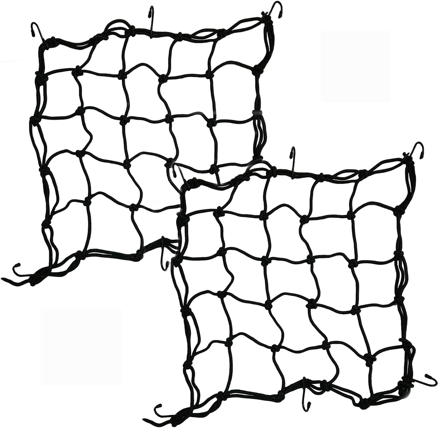 2 Pack Motorcycle Cargo Net for Motorcycle, Elasticated Bungee Cord ...