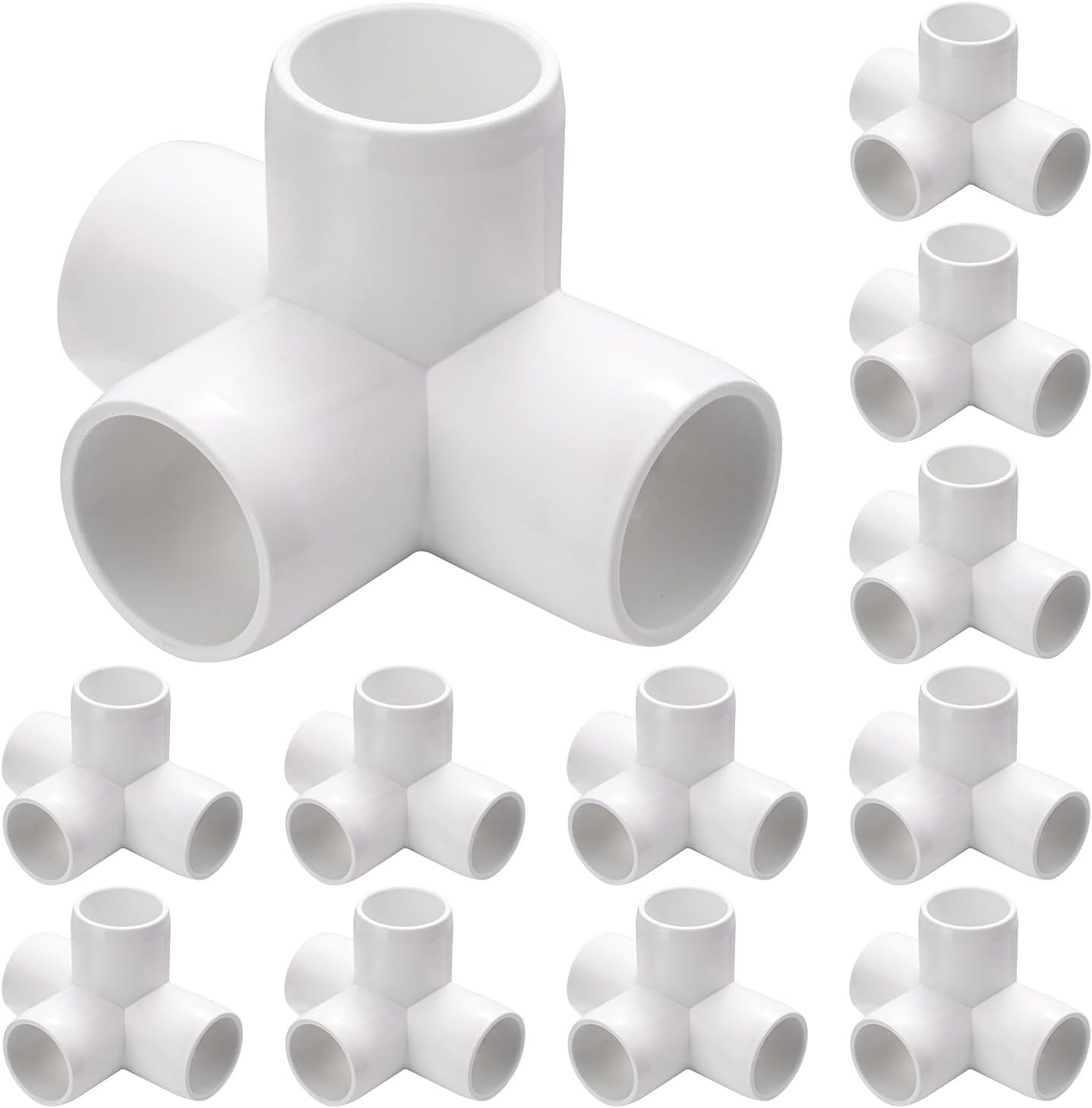 Amazon.com: 12-Pack 1" PVC Fittings 4 Way, Furniture Grade 1 Inch PVC ...