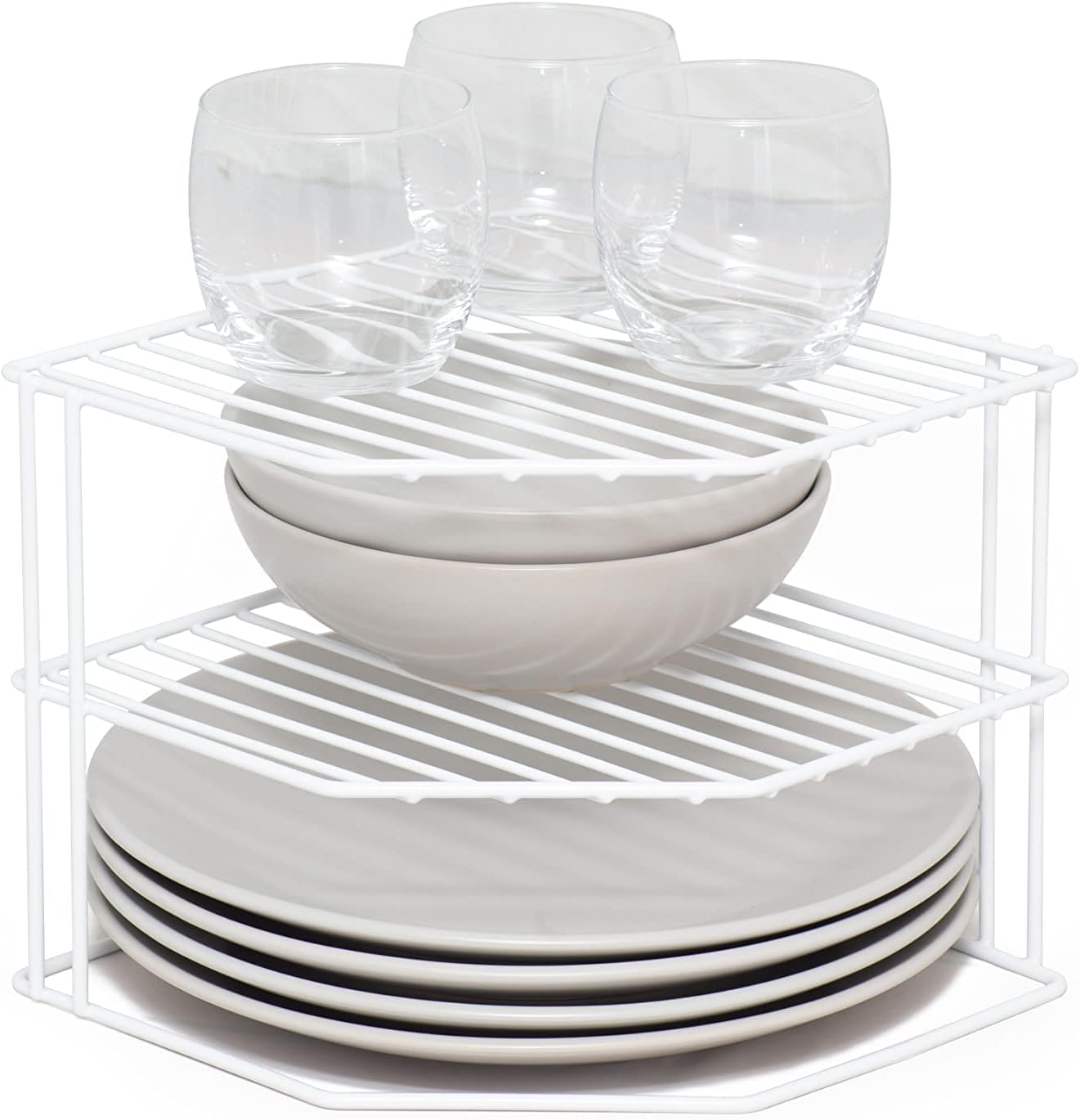 simplywire – 3 Tier Plate Rack - Kitchen Cupboard Organiser – White ...