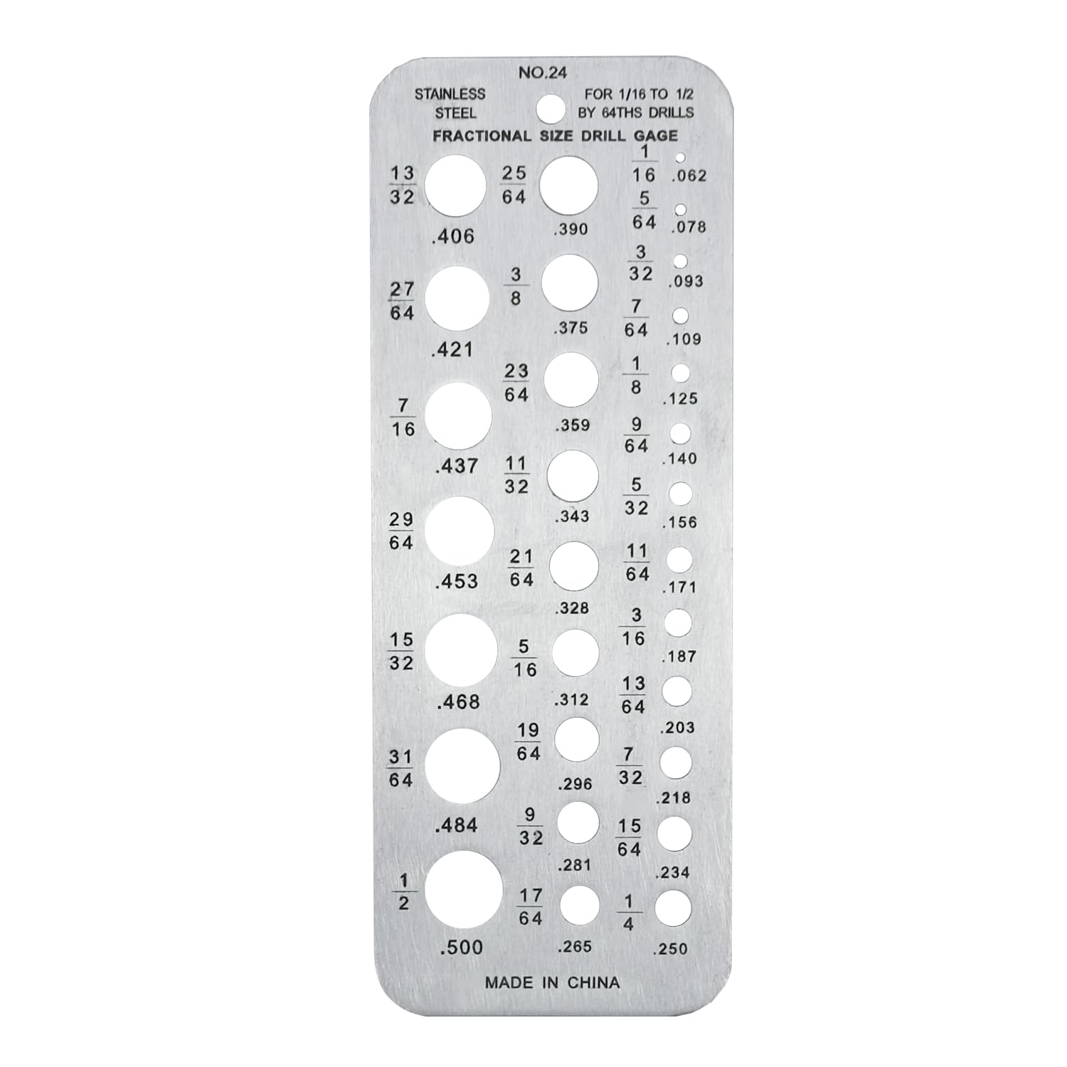 Amazon.com: TOOGOND Stainless Steel Drill Bit Gauge for 1/16 Inch to 1/ ...