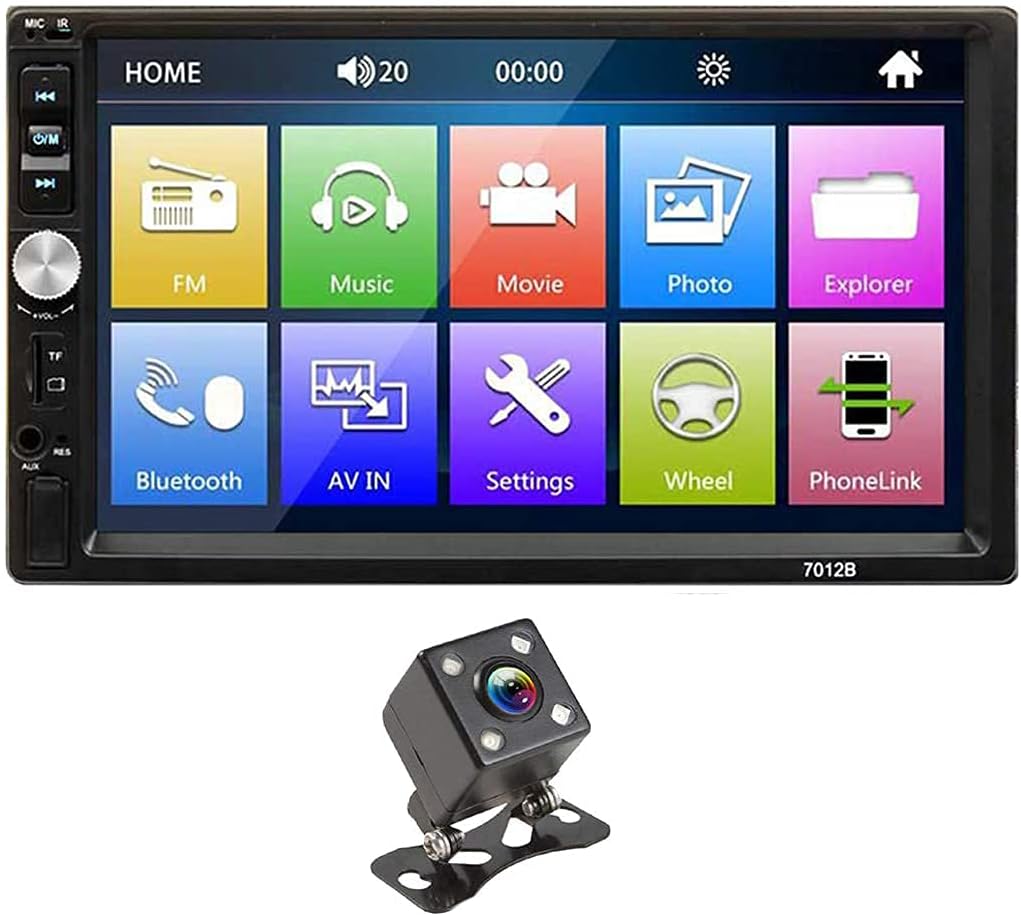 Amazon.com: 2Din Car Radio 7" HD Touch Screen Mirror Link Wired Carplay ...