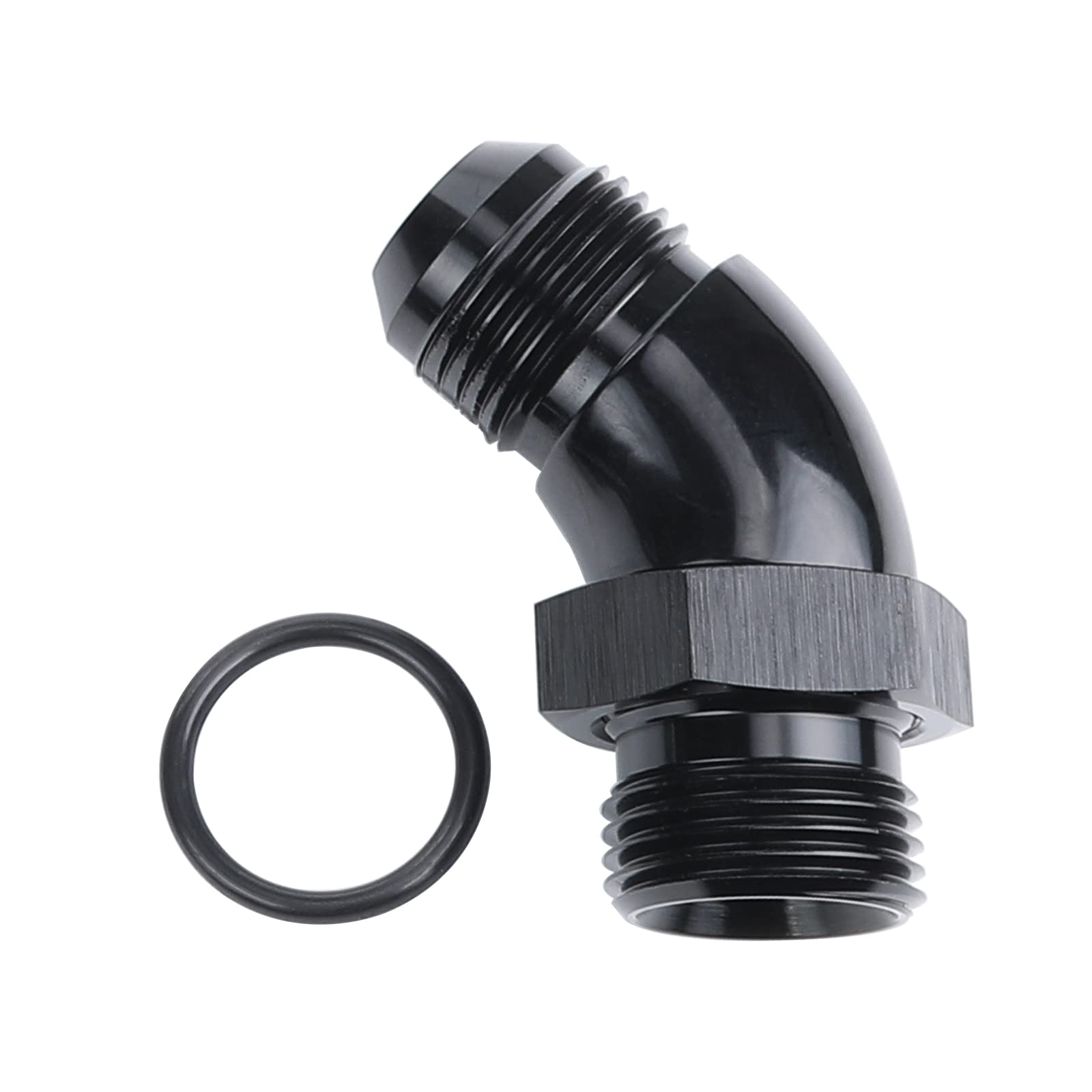 Amazon.com: AC PERFORMANCE Aluminum Black 45 degree Male AN to O-Ring ...