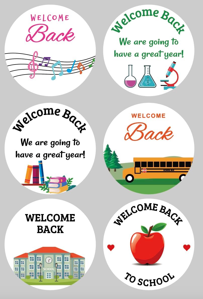 Amazon.com : 2 inch 102 PCS Welcome Back to School Stickers : Office ...