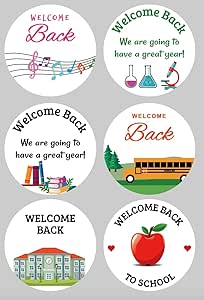 Amazon.com : 2 inch 102 PCS Welcome Back to School Stickers : Office ...