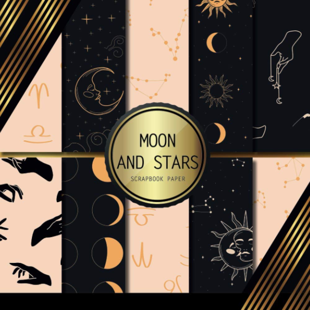 Scrapbook Paper: Moon And Stars: Double Sided Craft Paper For Card ...