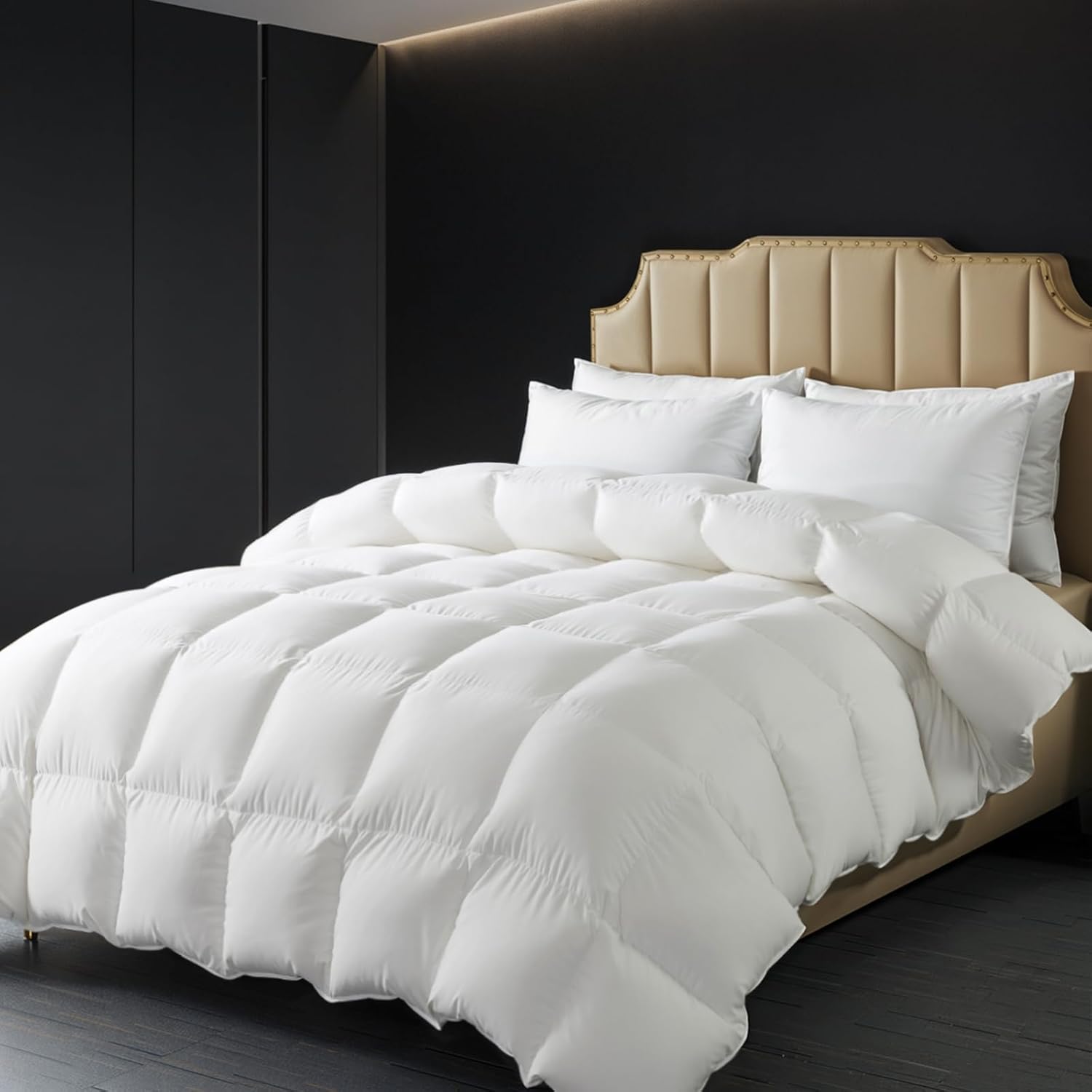 Amazon.com: HYLEORY Goose Feathers Down Comforter Duvet Insert, All ...