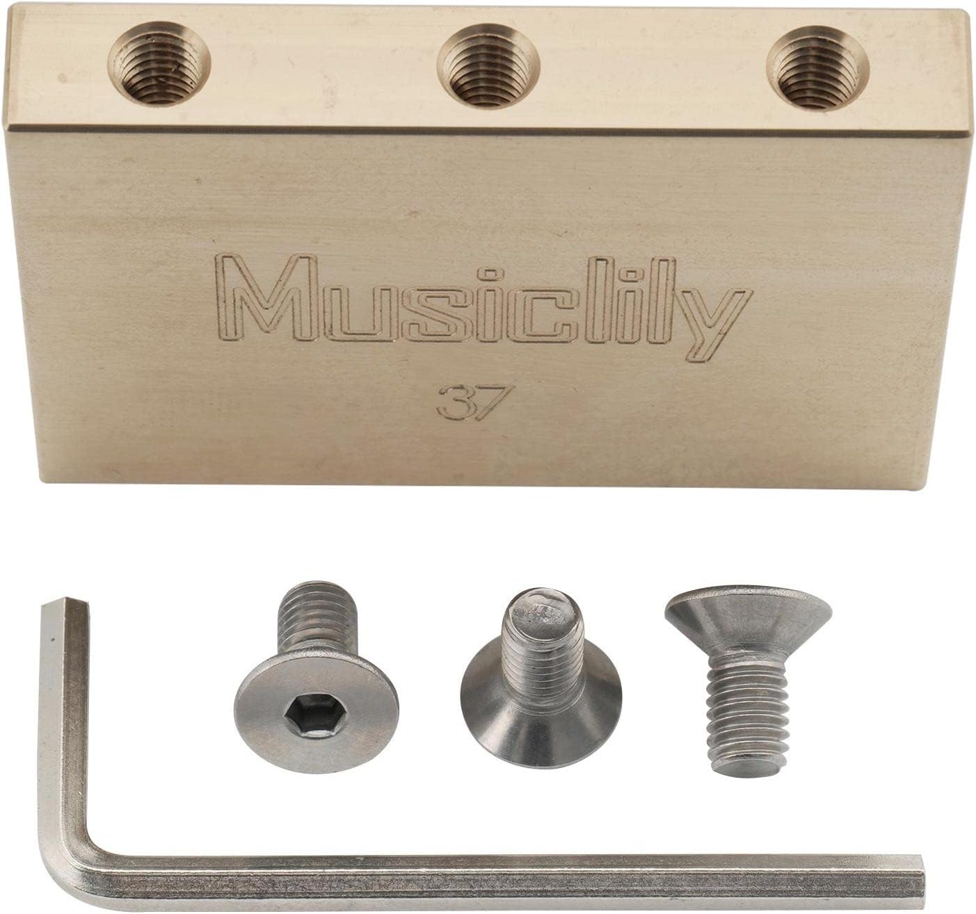 Amazon.com: Musiclily 42mm Metal Guitar Locking Nut R2 String Lock for ...