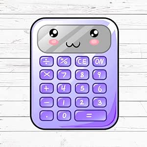 Amazon.com: Calculator Decals Peel and Stick Vinyl Stickers - Kawaii ...