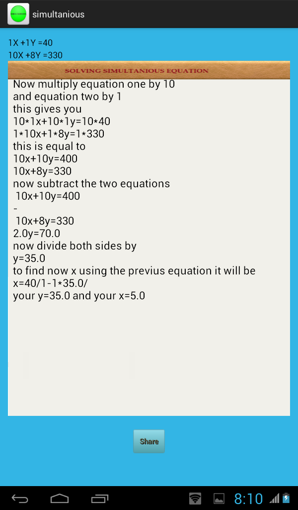Simultaneous Solver - App on Amazon Appstore