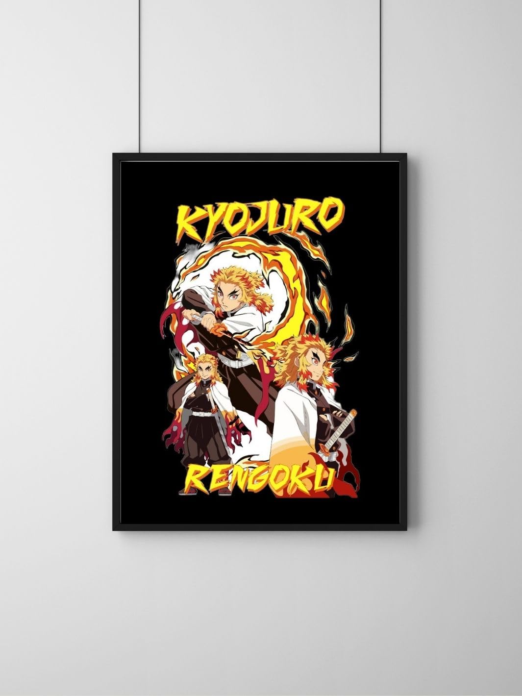 Soulhouse Rengoku Flame Hashira Poster Demon Slayer Spirit Brand A3 ...