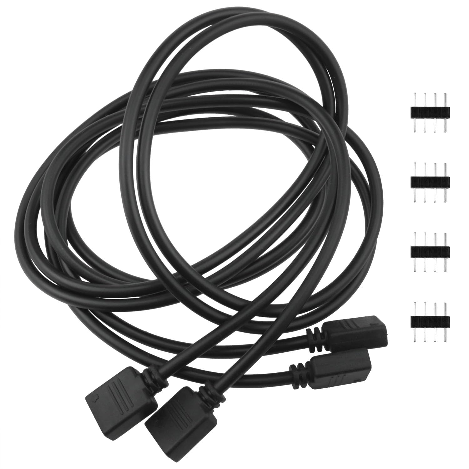 Amazon.com: Dsjnf 4 pin LED Connector RGB Extension Cable 4-pin ...