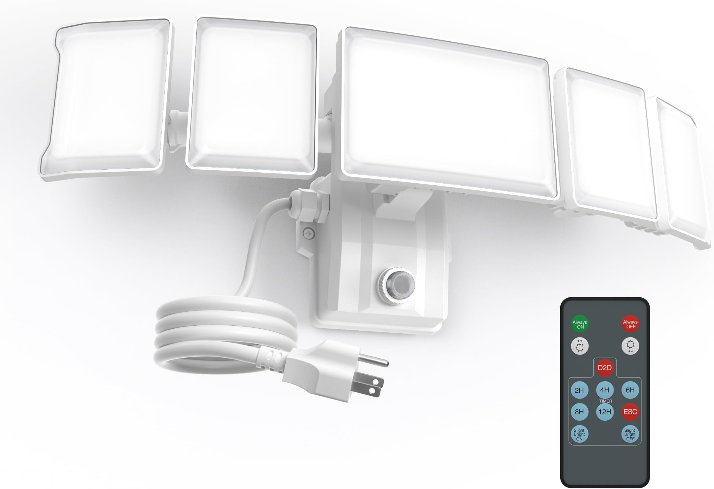 Olafus 100W Motion Sensor Outdoor Light Plug in, Motion Flood Light ...