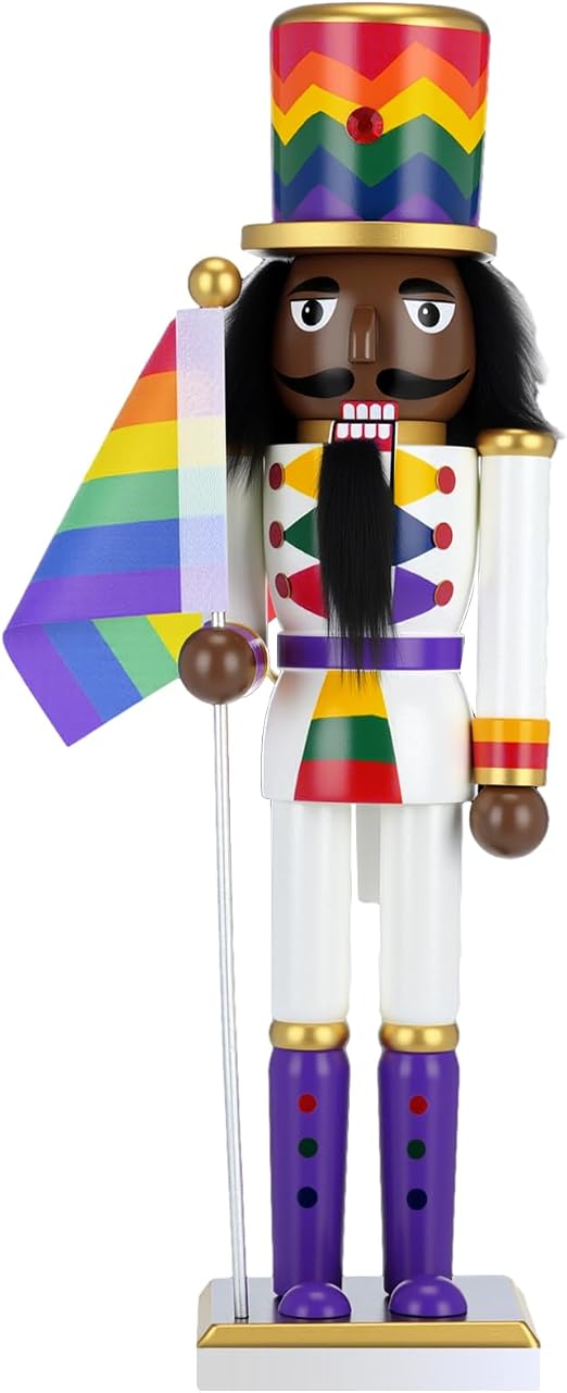 Amazon.com: Gerrii 12 Inch Gay Pride Nutcrackers Figures Decor Wooden ...