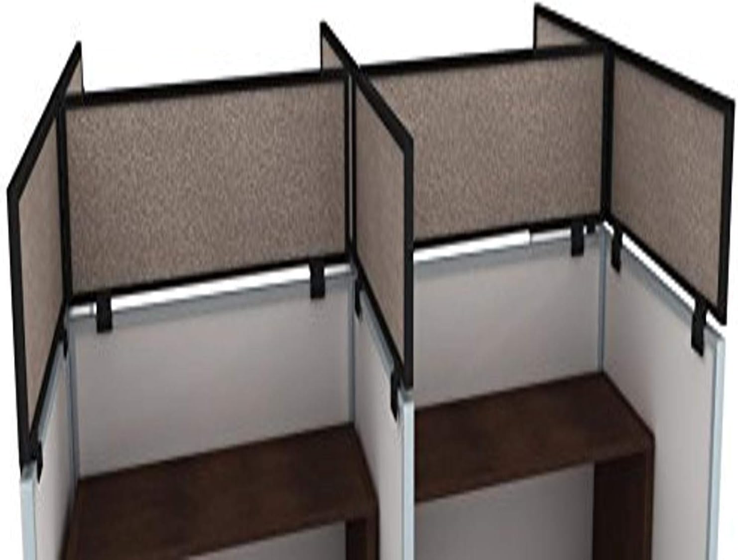 OBEX 24" Acoustical Cubicle Mounted Privacy Panel Large Brackets ...