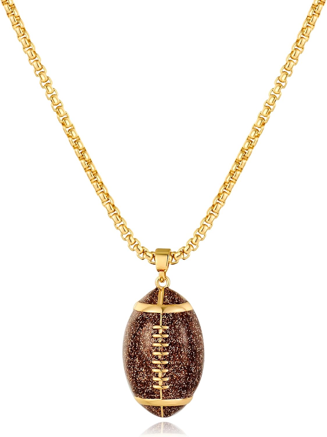 Amazon.com: LILIE&WHITE Football Necklace for Women and Men - Gold ...