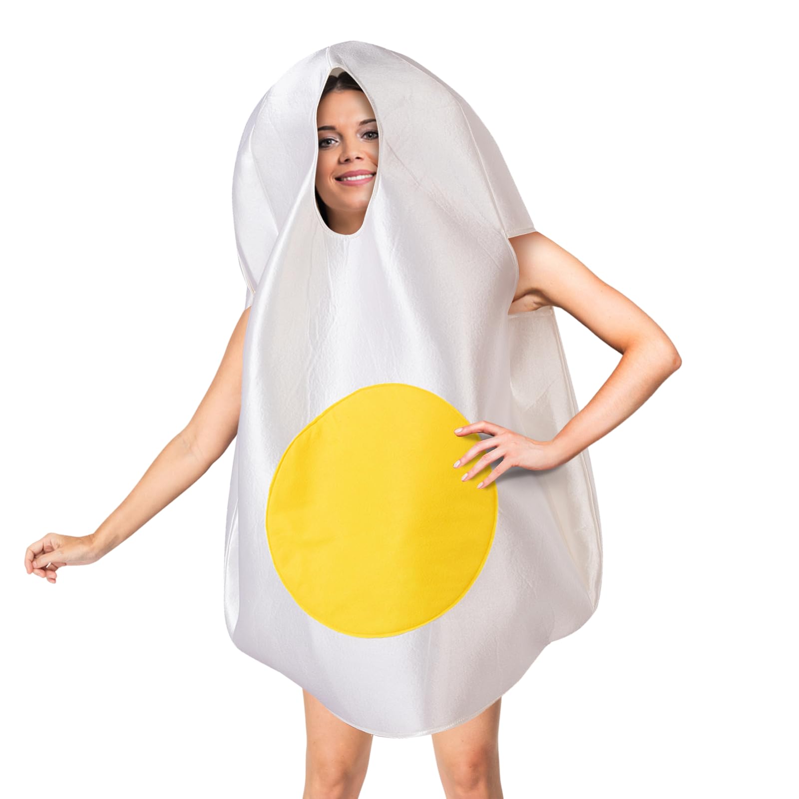 Amazon.com: Pigmiss Halloween Egg Costume Adult Realistic Funny Fried ...