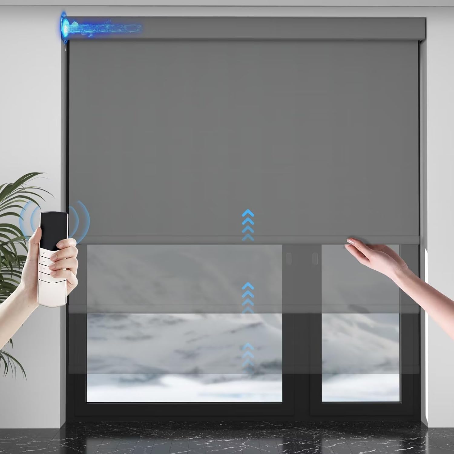 Amazon.com: MYshade Motorized Roller Blinds with Remote, Manual and ...