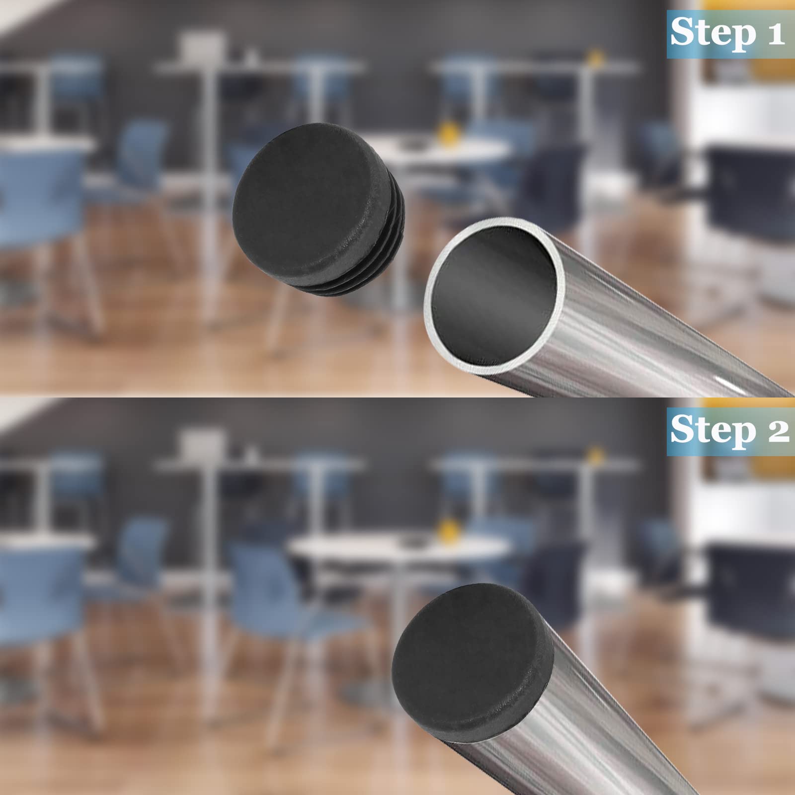 Snapklik.com : Biaungdo 4 Pcs 1 1/2 Inch Round Plastic Hole Plug, Black ...