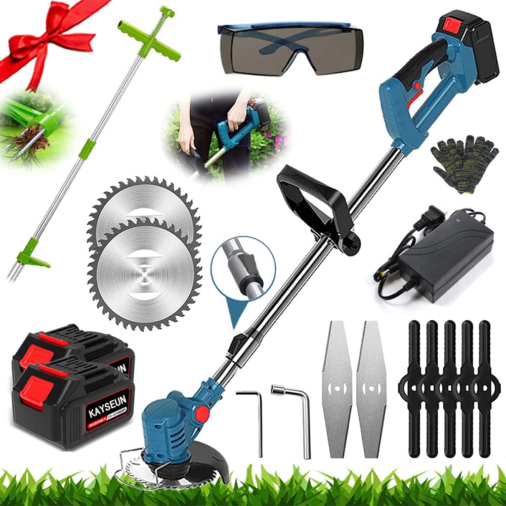 Buy Cordless Strimmer 21V Electric Grass Trimmer Lawn Edger with Li-ion ...