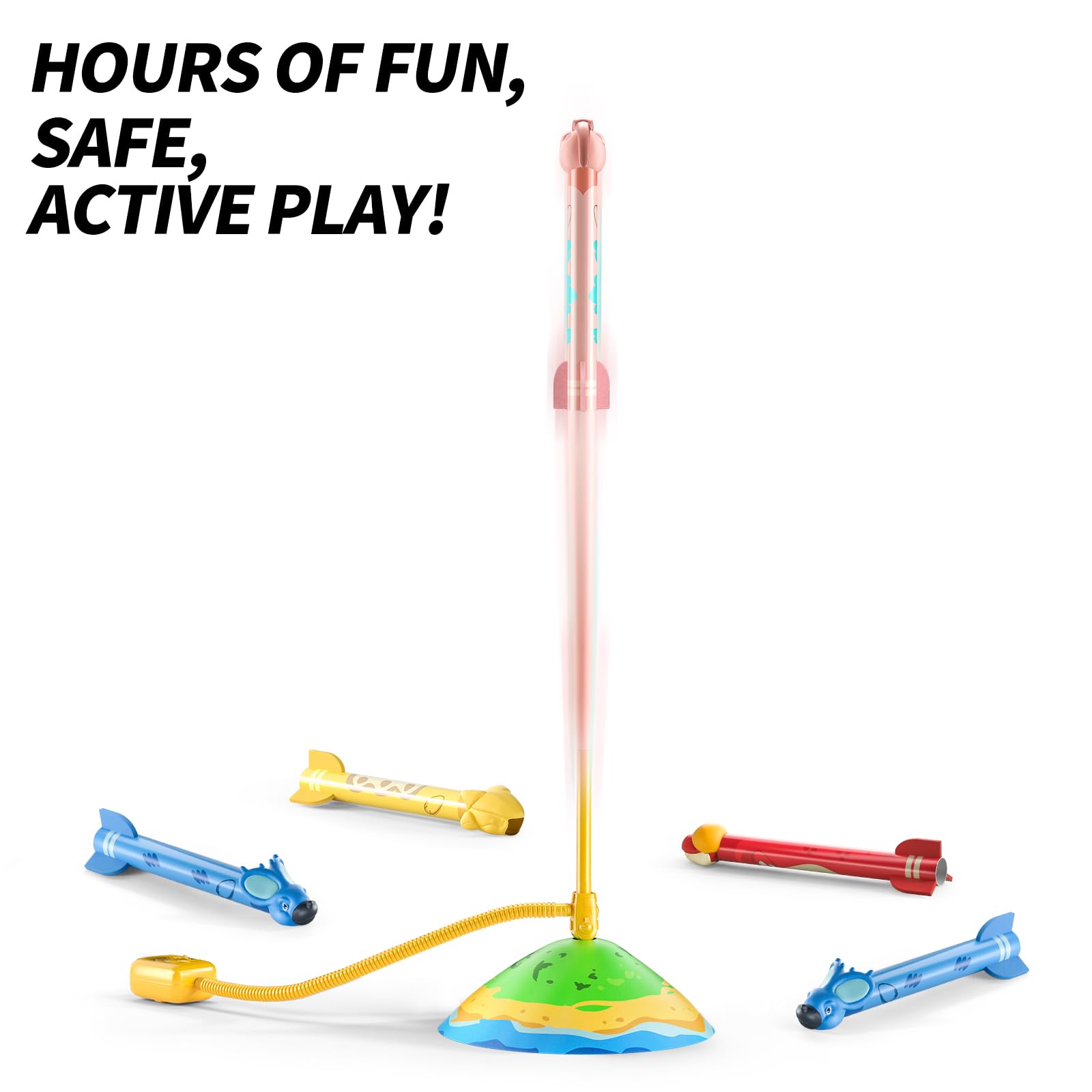 Snapklik.com : Dinosaur Rocket Launcher - 6 Dino Rockets, Launch Up To ...