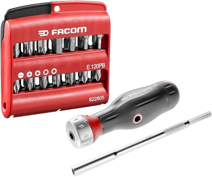 FACOM Composition de Tournevis 3 en 1 Protwist et Jeu Mixte de 28 Embouts - Manche Ergonomique ...