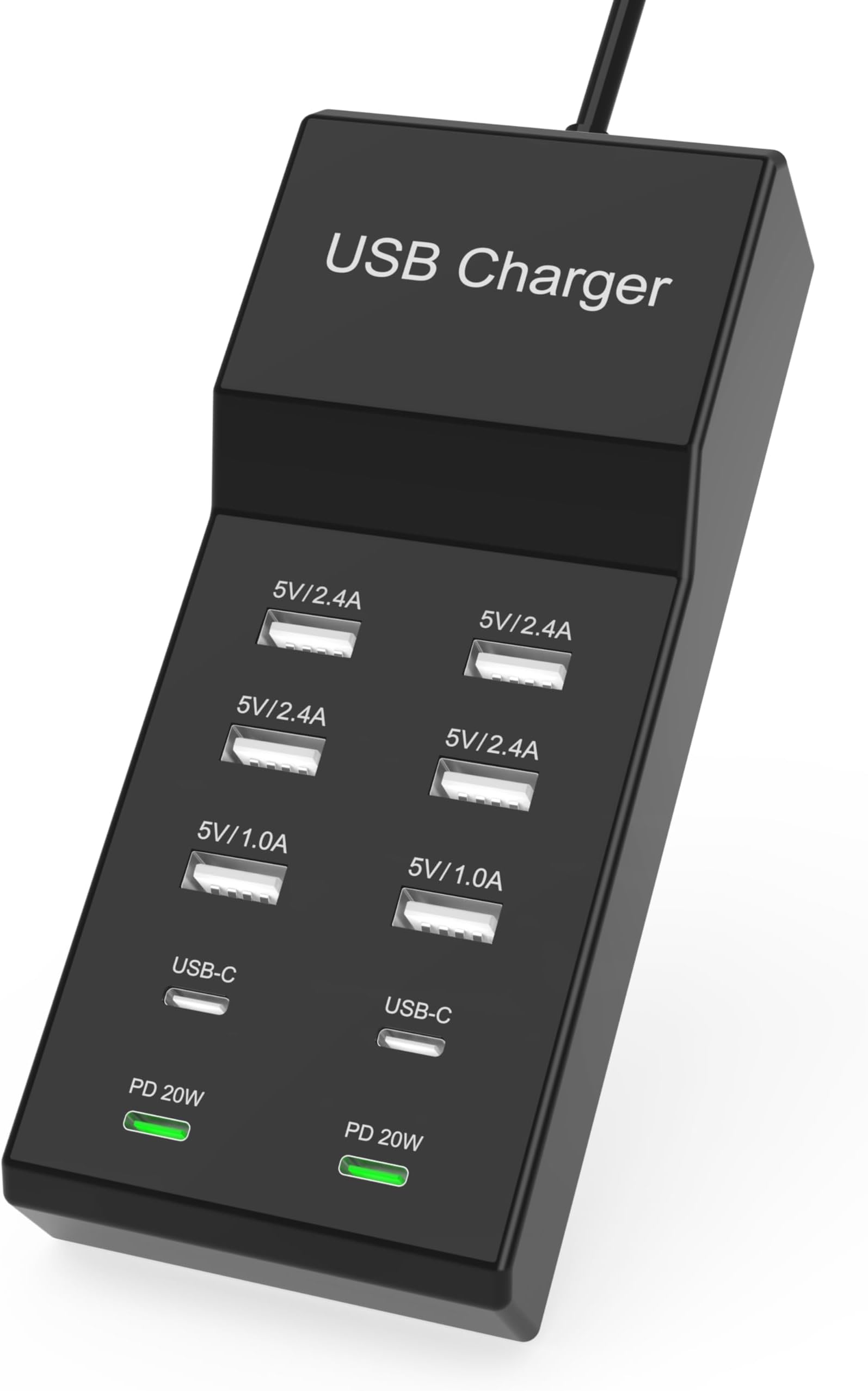 Amazon.com: USB C Charger Block, 100W GaN 6 Port PD USB C and QC USB A ...