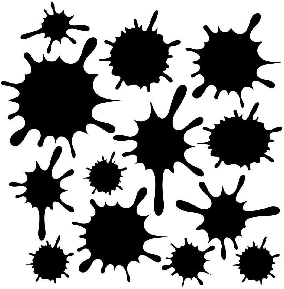 Paint Splatter Decal Set - Black Paint Splash Stickers - Removable ...