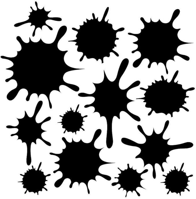 Paint Splatter Decal Set - Black Paint Splash Stickers - Removable ...