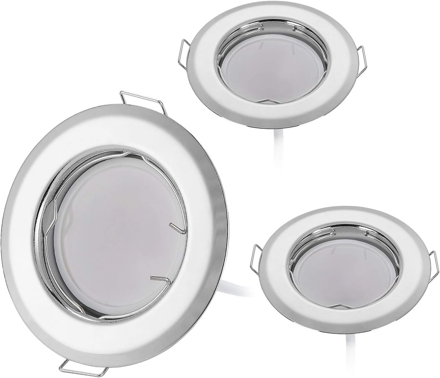 HCFEI Lot 3 spots led encastrable plafond diametre 55mm 3W 220V, Blanc ...