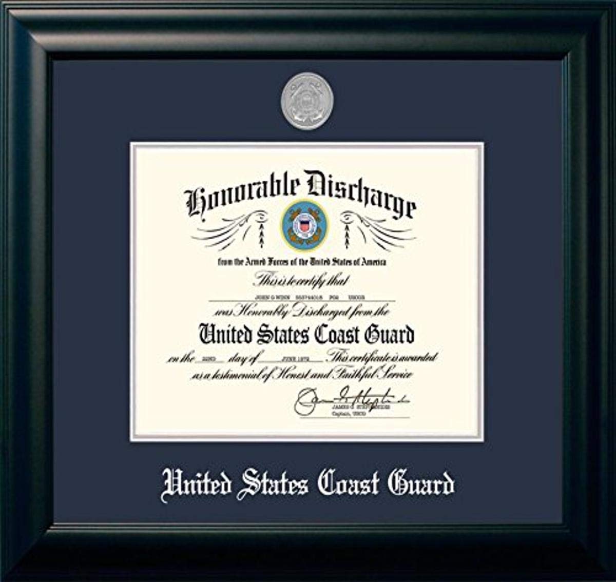 Amazon.com - Patriot Frames Coast Guard Discharge Frame with Silver ...