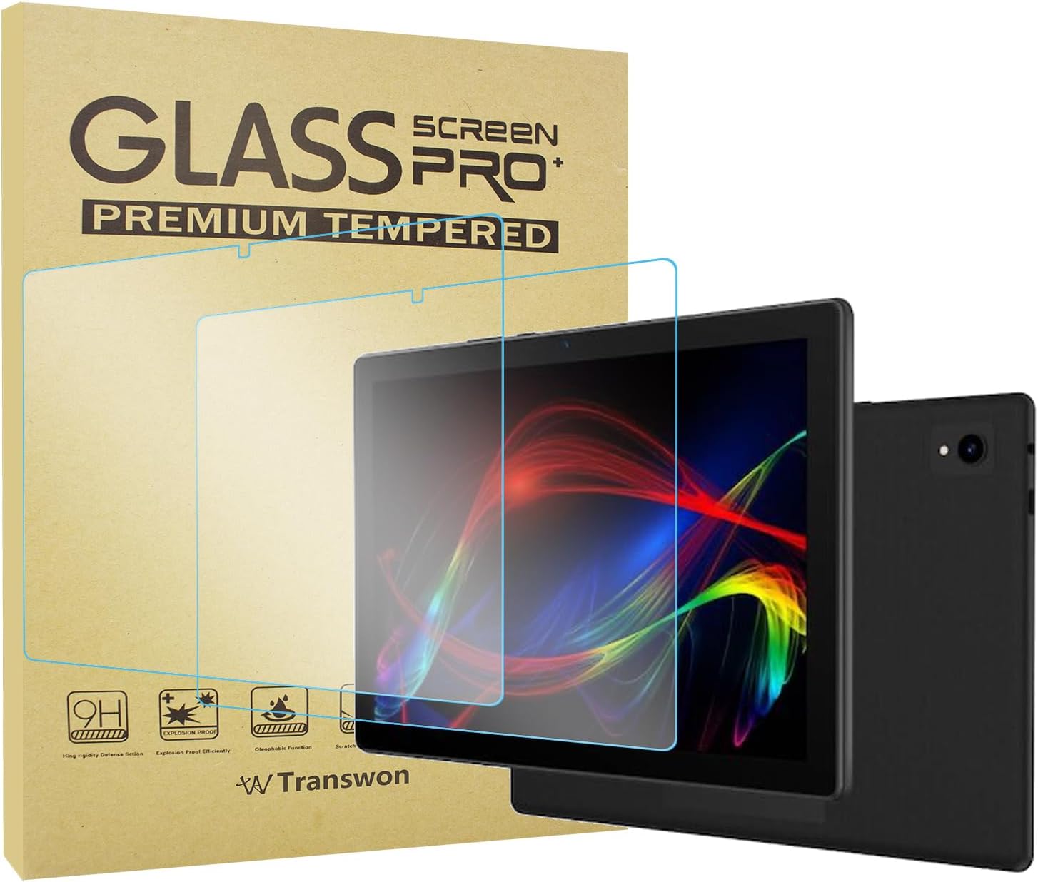 Amazon.com: Transwon (for T10/ T10M) 2PCS Tempered Glass Screen ...