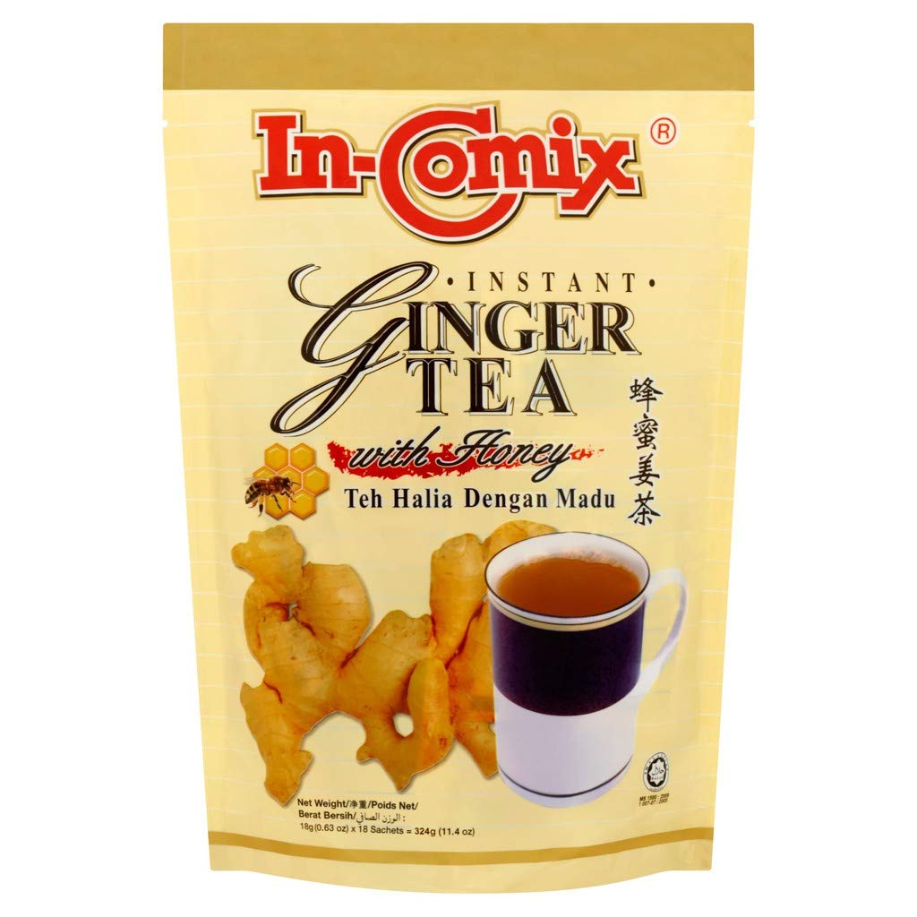 Amazon.com : Instant Ginger Tea with Honey 11.4 Ounce, 18 Sachets in 1 ...